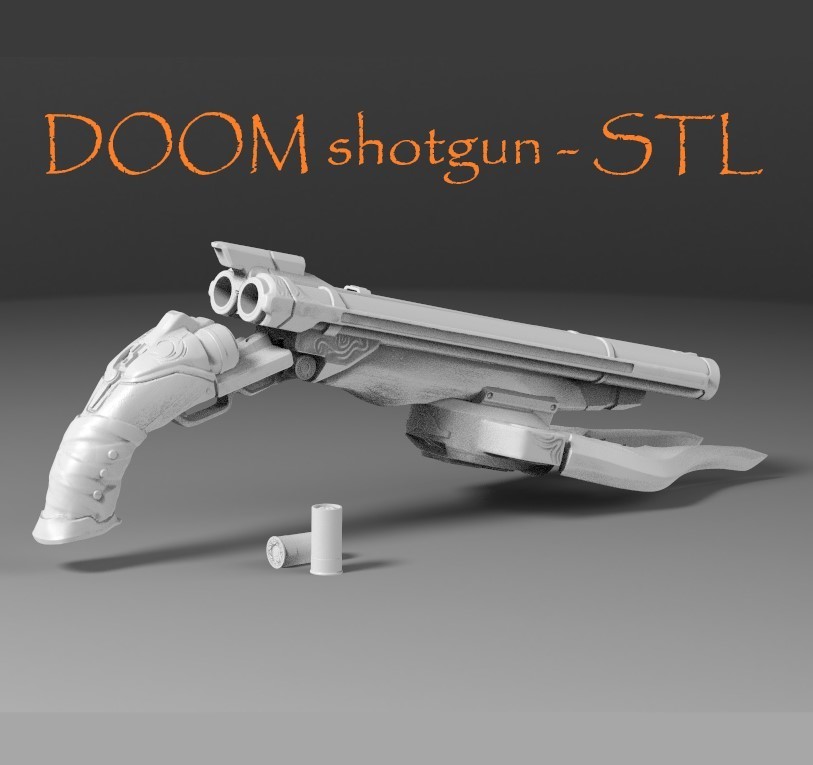 STL file DOOM shotgun for cosplay 🔫 ・3D printable model to download・Cults
