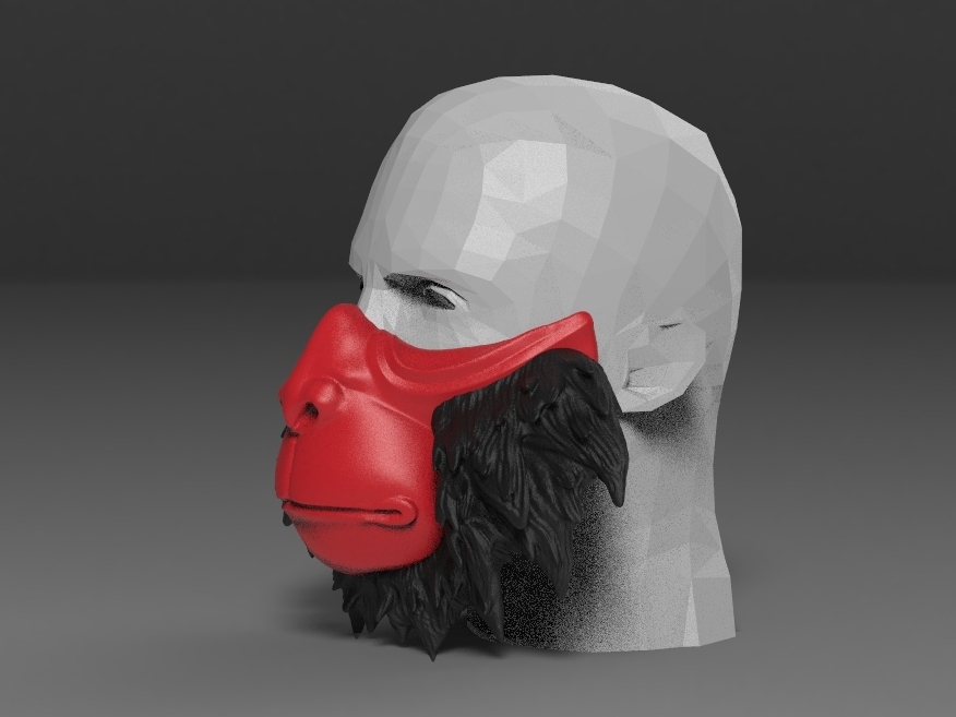 STL file Monkey Mask 🐒 ・Model to download and 3D print・Cults