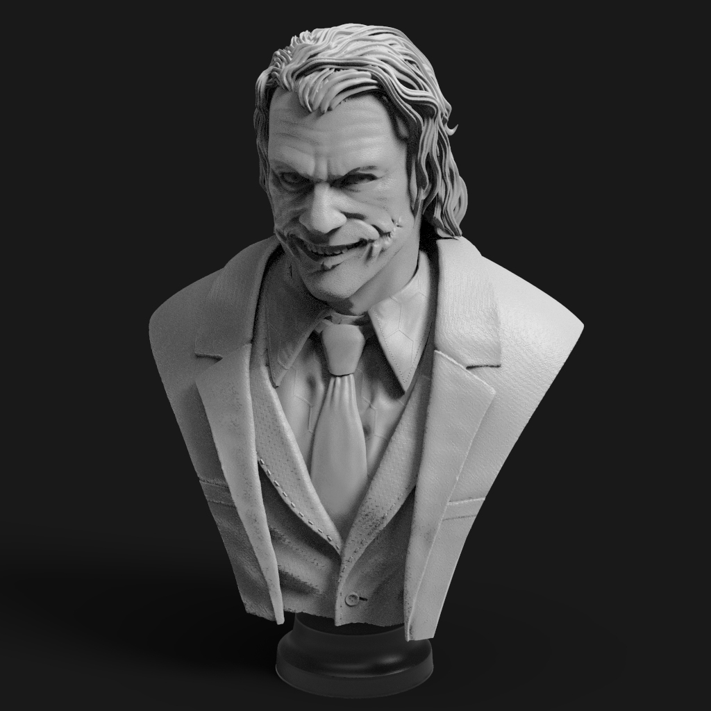 🃏 Joker Heath Ledger Bust・ STL File for ・Cults