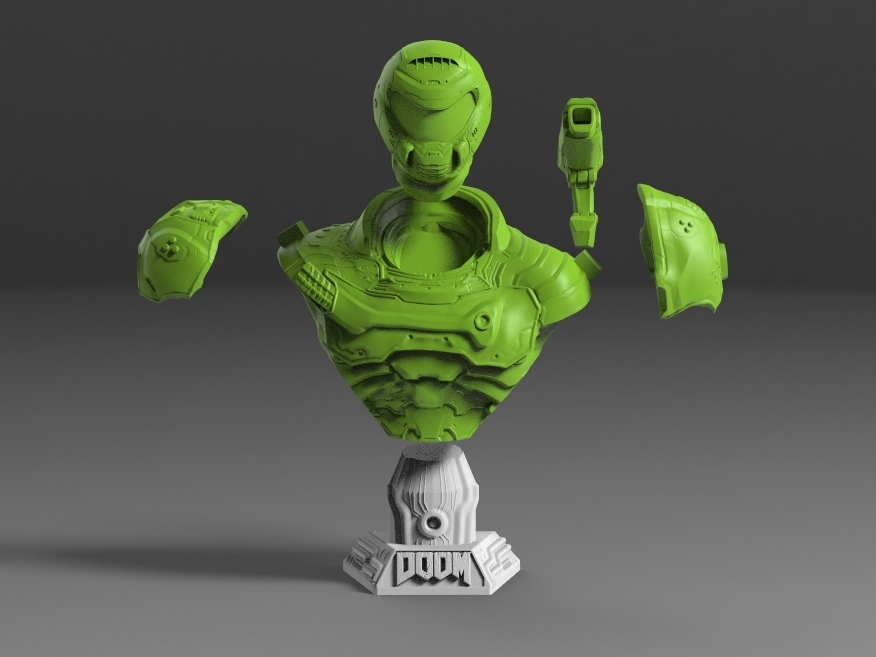 👤 Doom Slayer Bust・ STL File for ・Cults