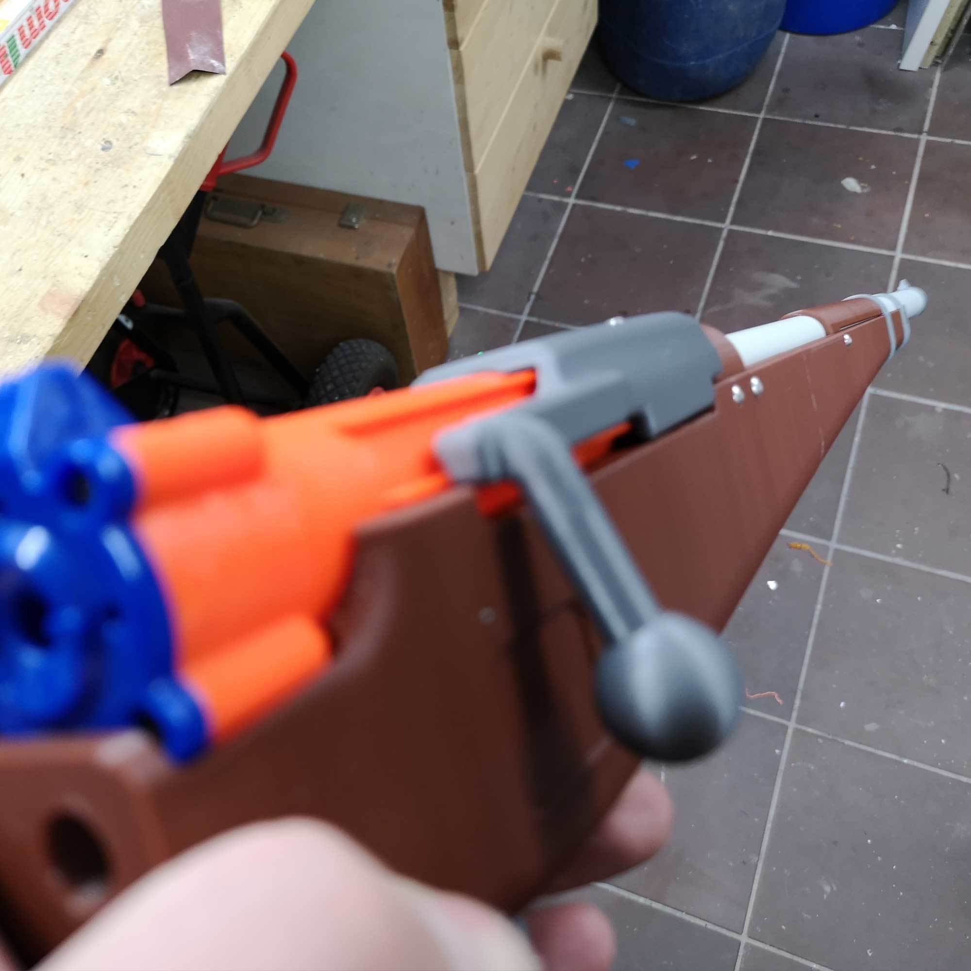 🔫 NERF Kar98K inspired Sharpfire Conversion Mod・ STL File for ・Cults