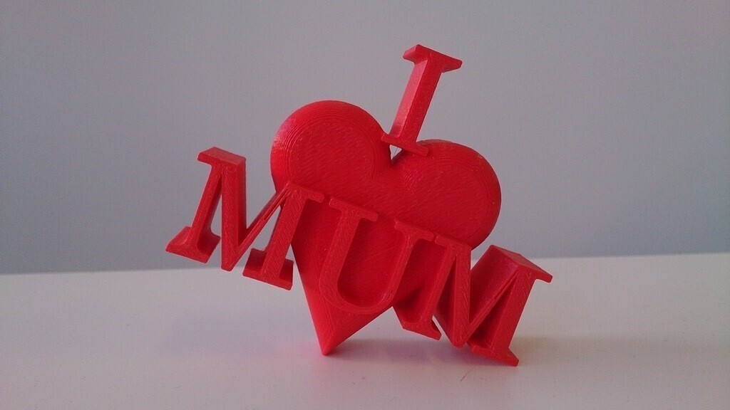 💜 I heart MUM・Free STL File for ・Cults