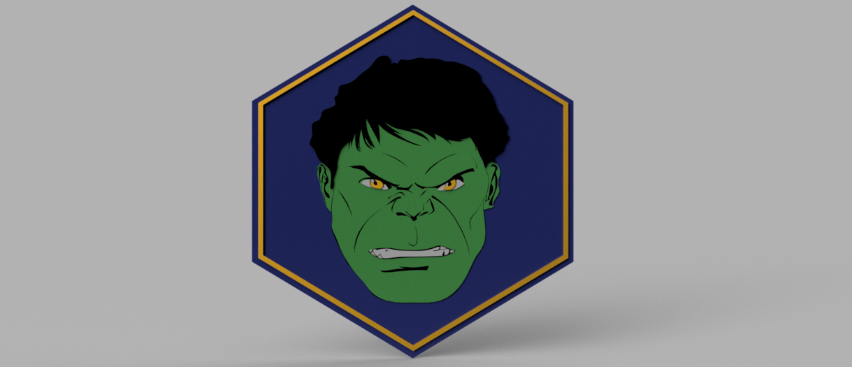 Free STL file HULK PLATE 🦸・3D printable model to download・Cults