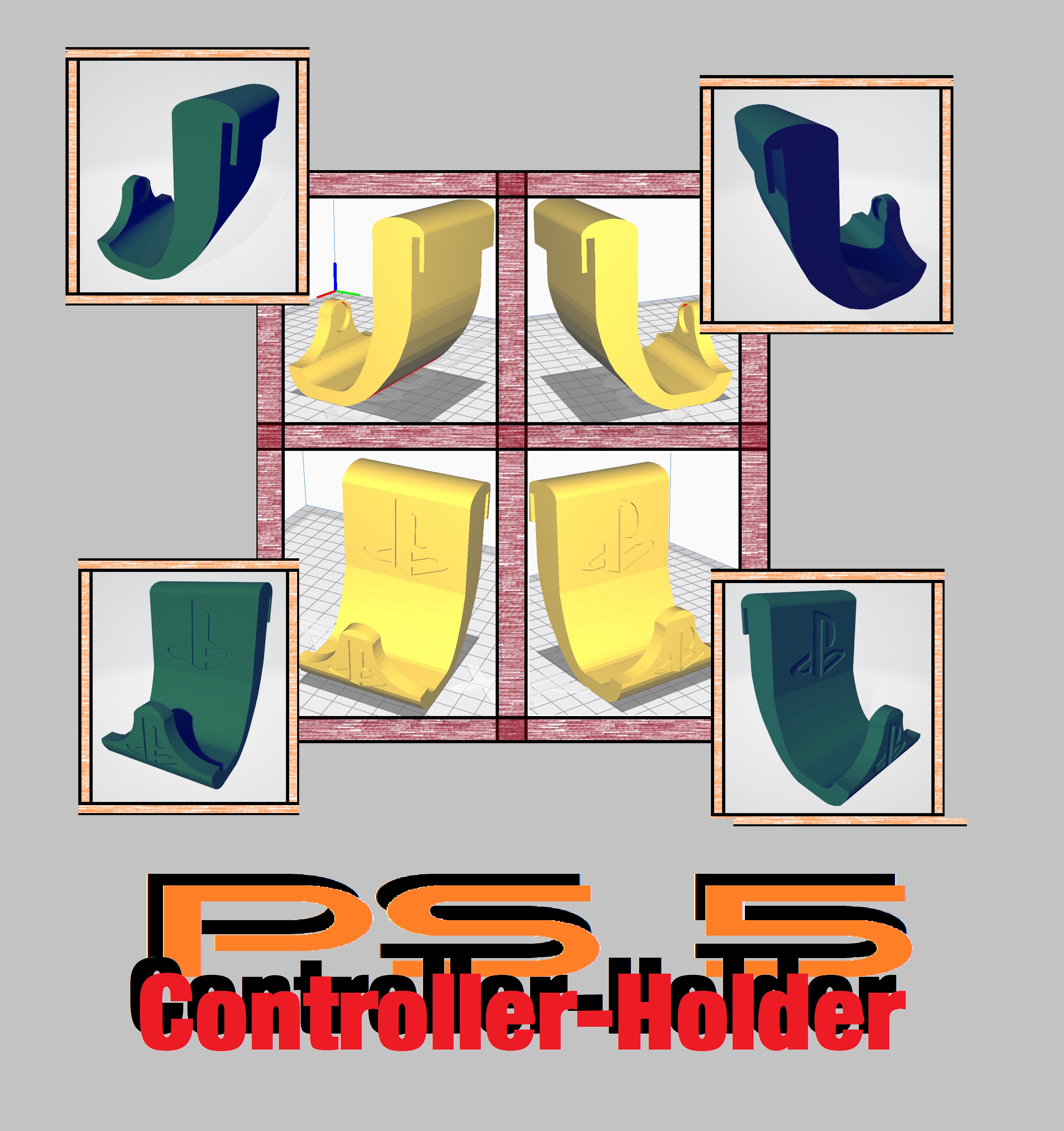 Free STL file PS5 Controller Holder Easy Print 🎮 ・3D printer design to ...