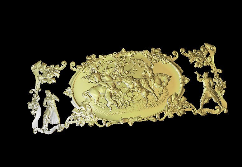 🦌 Hunting scene moose deer horse・Free STL File for ・Cults