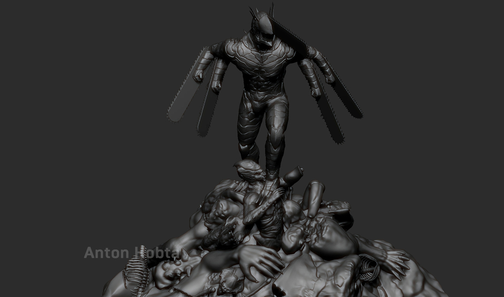 🪚 Chainsaw Man full demon form・Free STL File for ・Cults