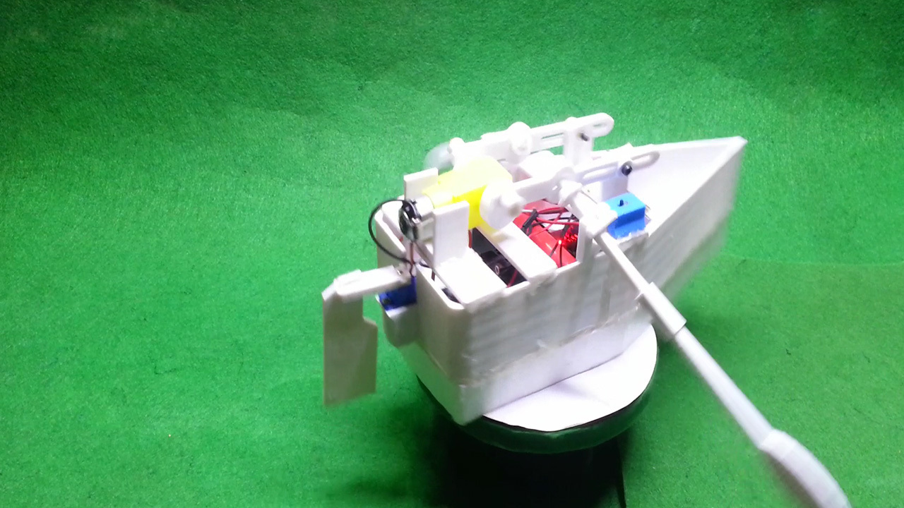 Free STL file How to make a rowing boat automata controlled by a ...