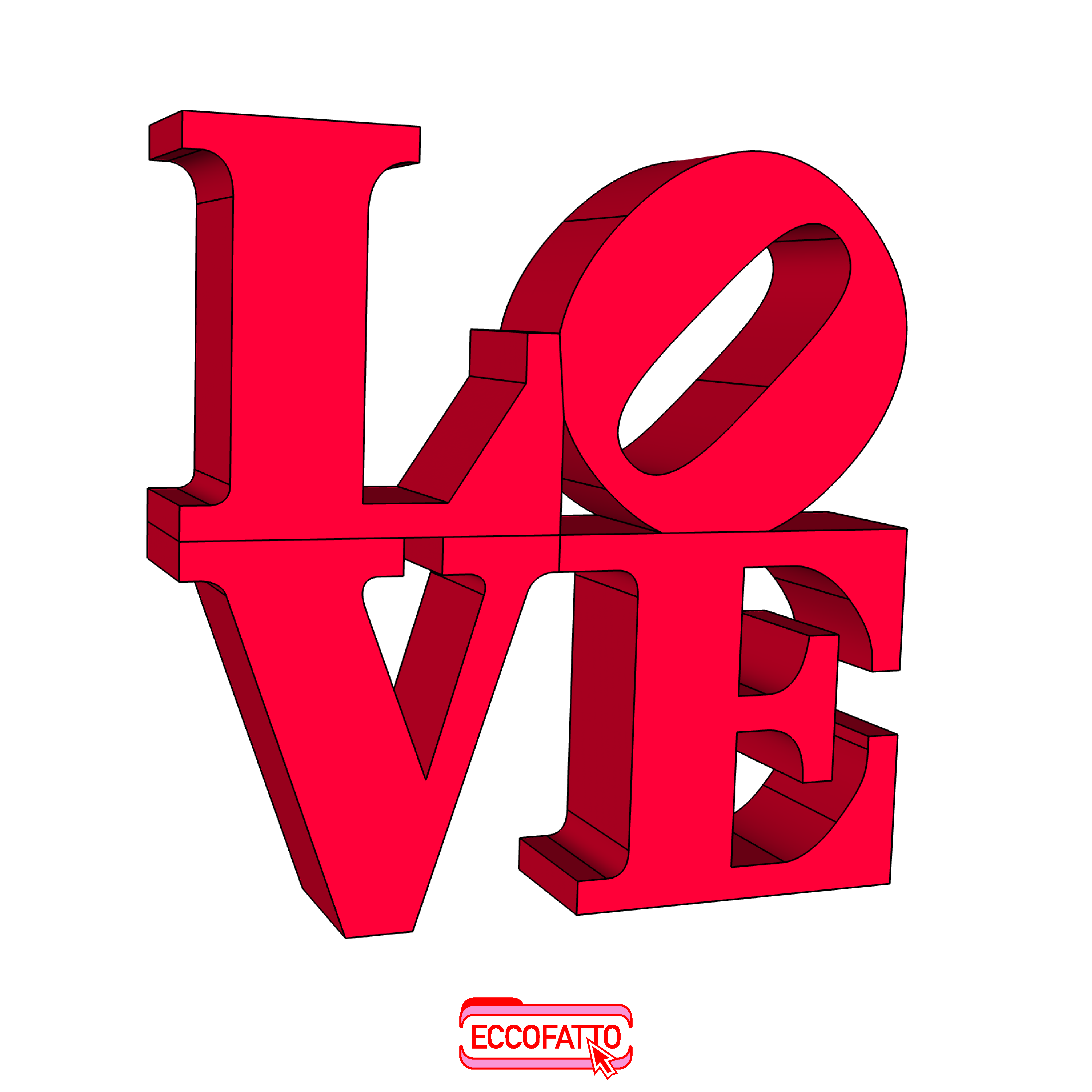 3D file LOVE - Street art New York Statue ️‍🔥・3D printable model to ...