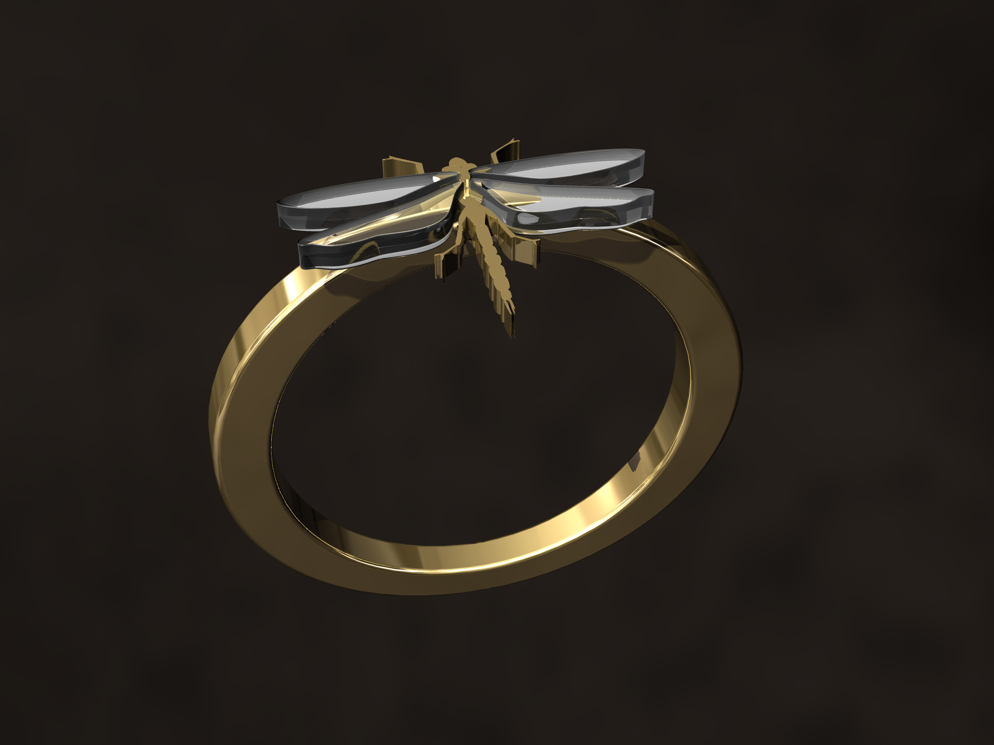 STL file Dragon-fly Ring 💍 (OBJ)・3D printer model to download・Cults