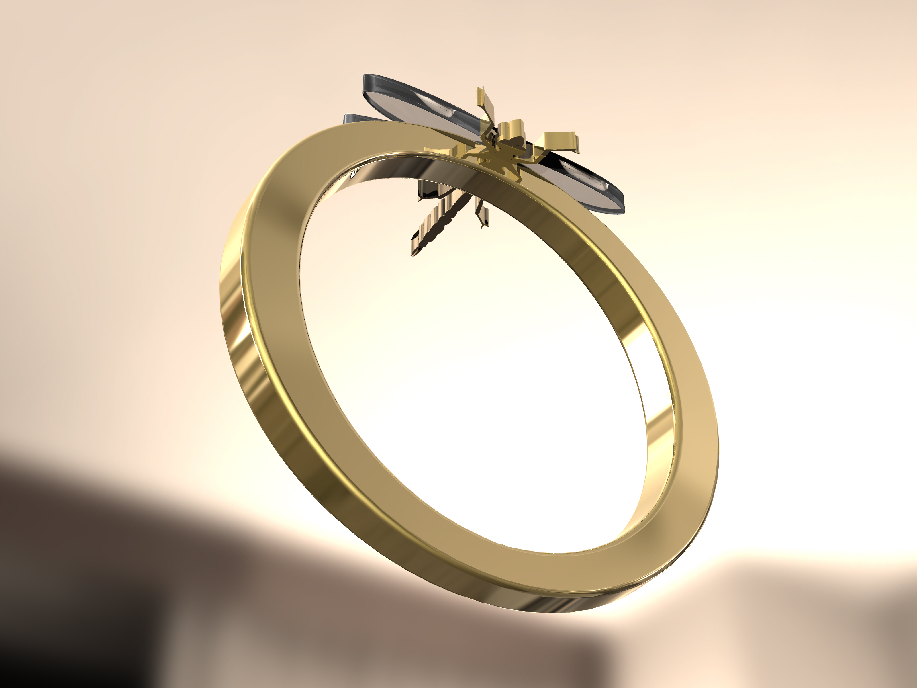 STL file Dragon-fly Ring 💍 (OBJ)・3D printer model to download・Cults
