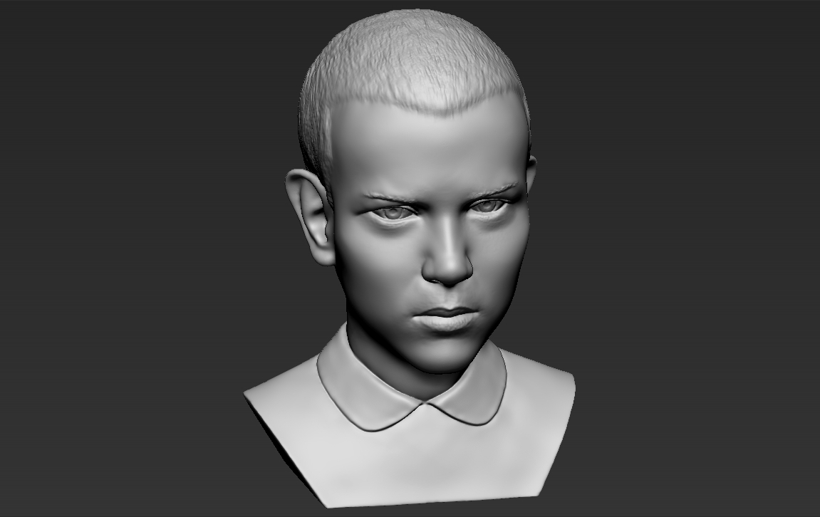 3D file Eleven Stranger Things bust 3D printing ready stl obj formats 👤 ...