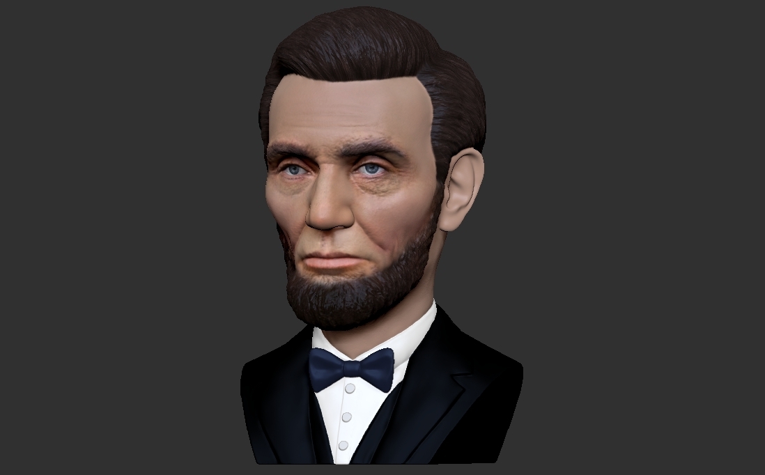 3D file Abraham Lincoln bust ready for full color 3D printing 👤 ・3D ...
