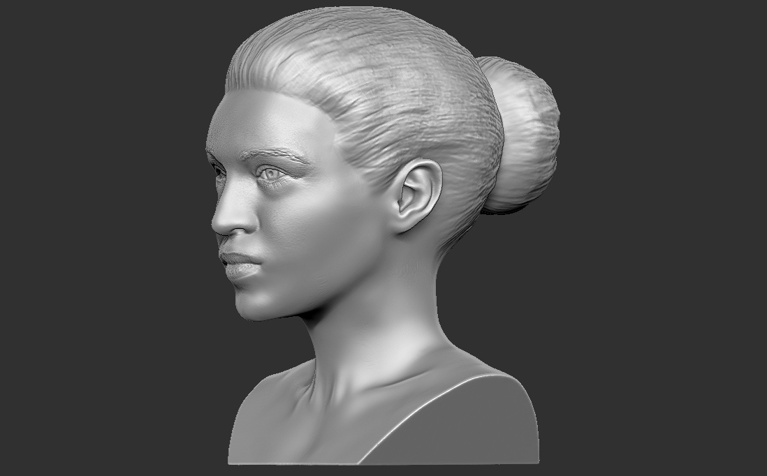 STL file Beautiful woman bust ready for full color 3D printing TYPE 2 👩 ...