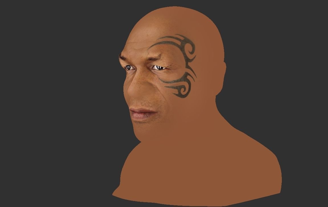 STL file Mike Tyson bust ready for full color 3D printing 👤・3D ...