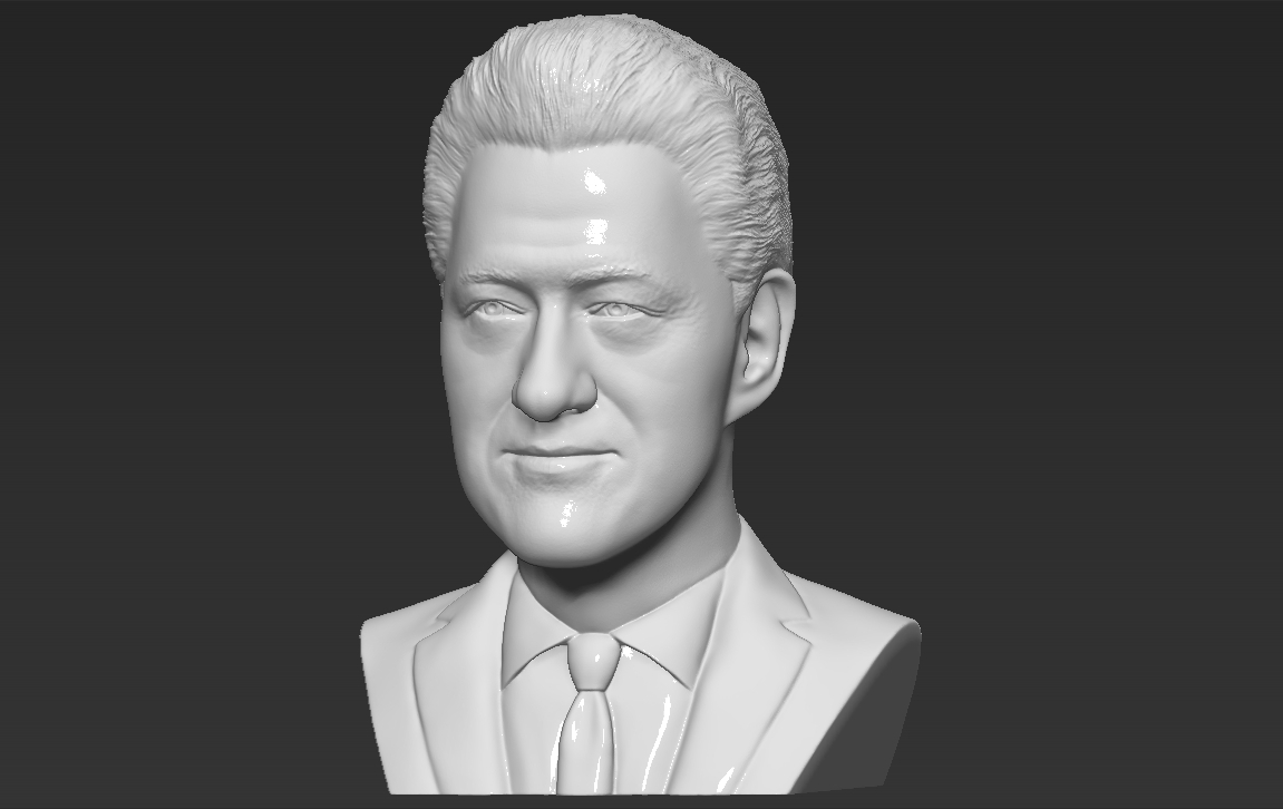 3D file President Bill Clinton bust 3D printing ready stl obj formats 👤 ...