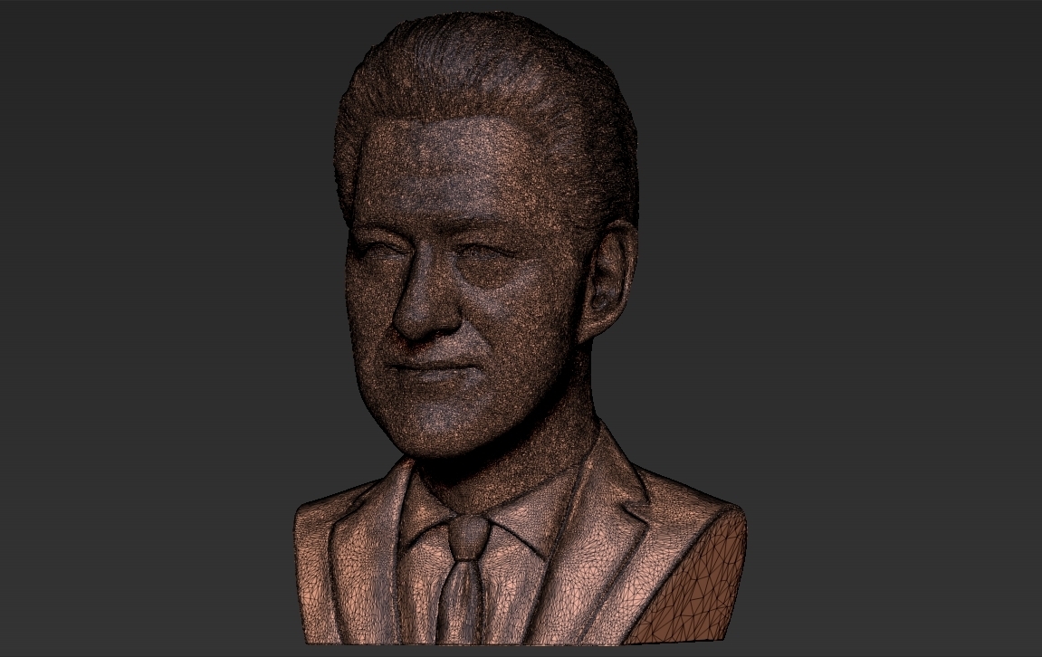 3D file President Bill Clinton bust 3D printing ready stl obj formats 👤 ...
