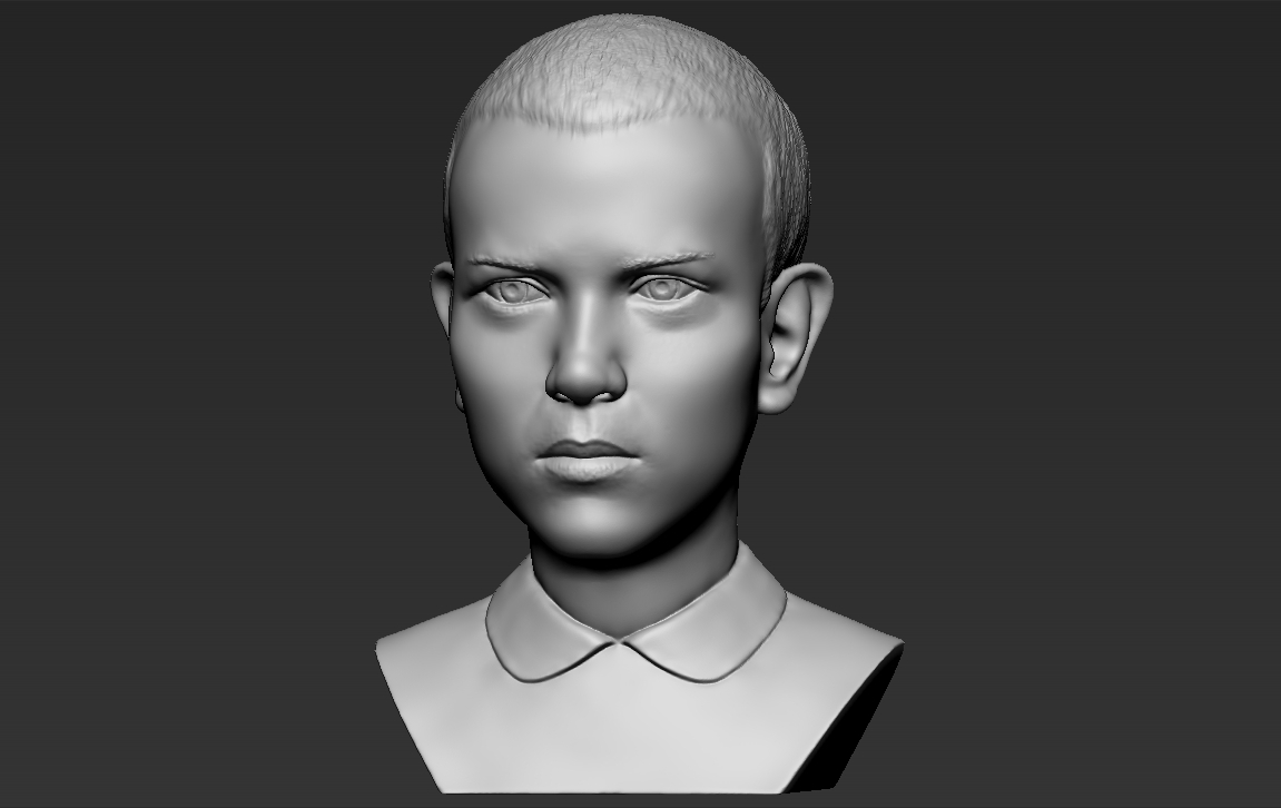 3D file Eleven Stranger Things bust 3D printing ready stl obj formats 👤 ...