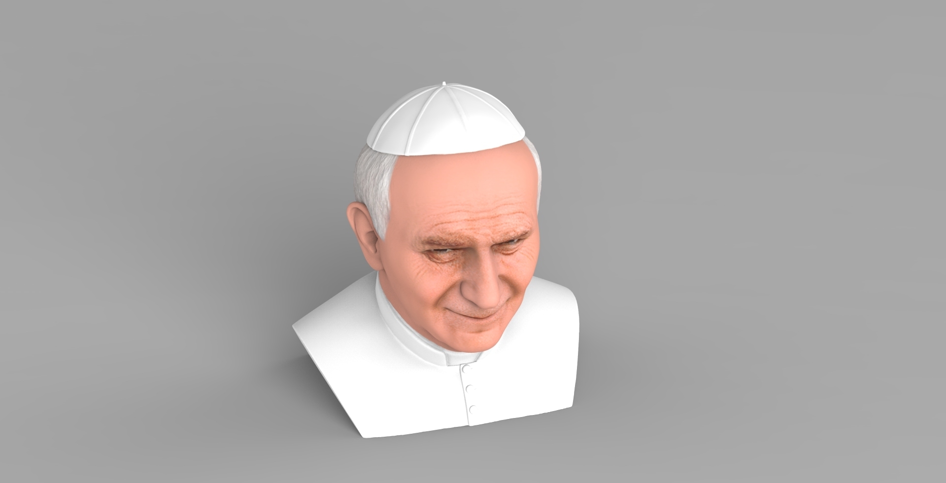 3D file Pope John Paul II bust ready for full color 3D printing 👤・3D ...