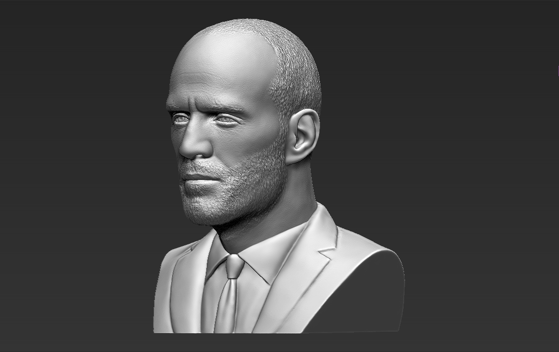 Fichier 3D Buste Jason Statham impression 3D formats stl obj prêts à l ...