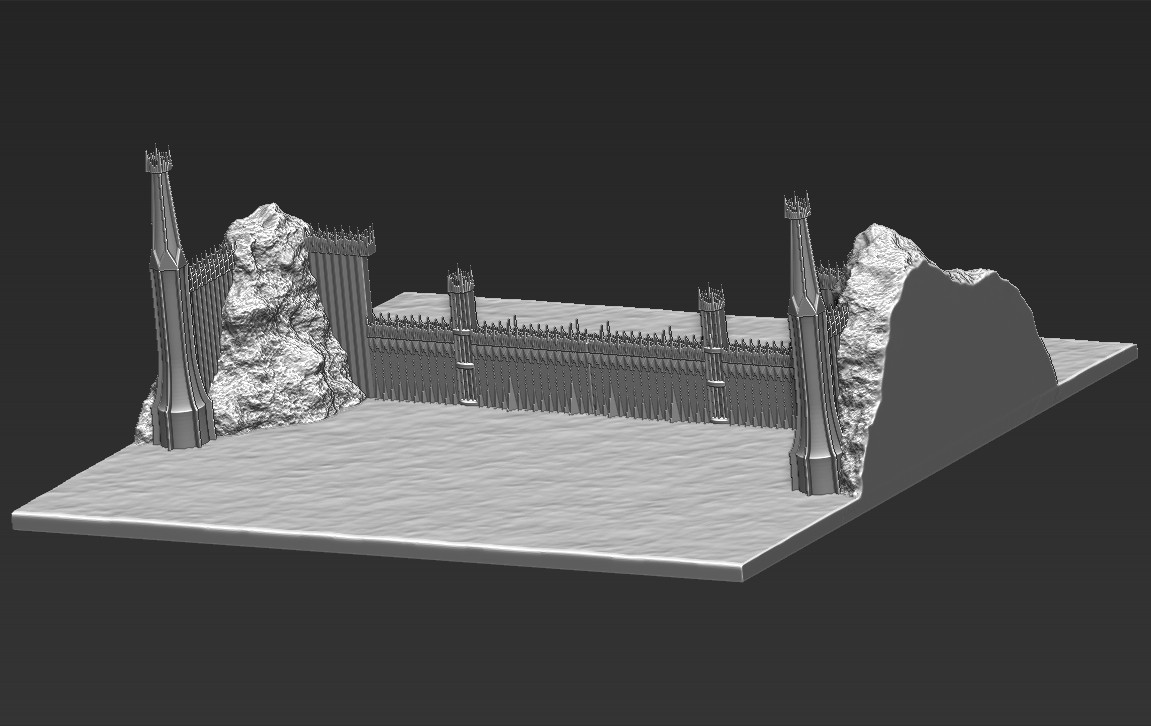 Fichier STL La Porte Noire du Mordor du Seigneur des Anneaux stl obj 🧙 ...
