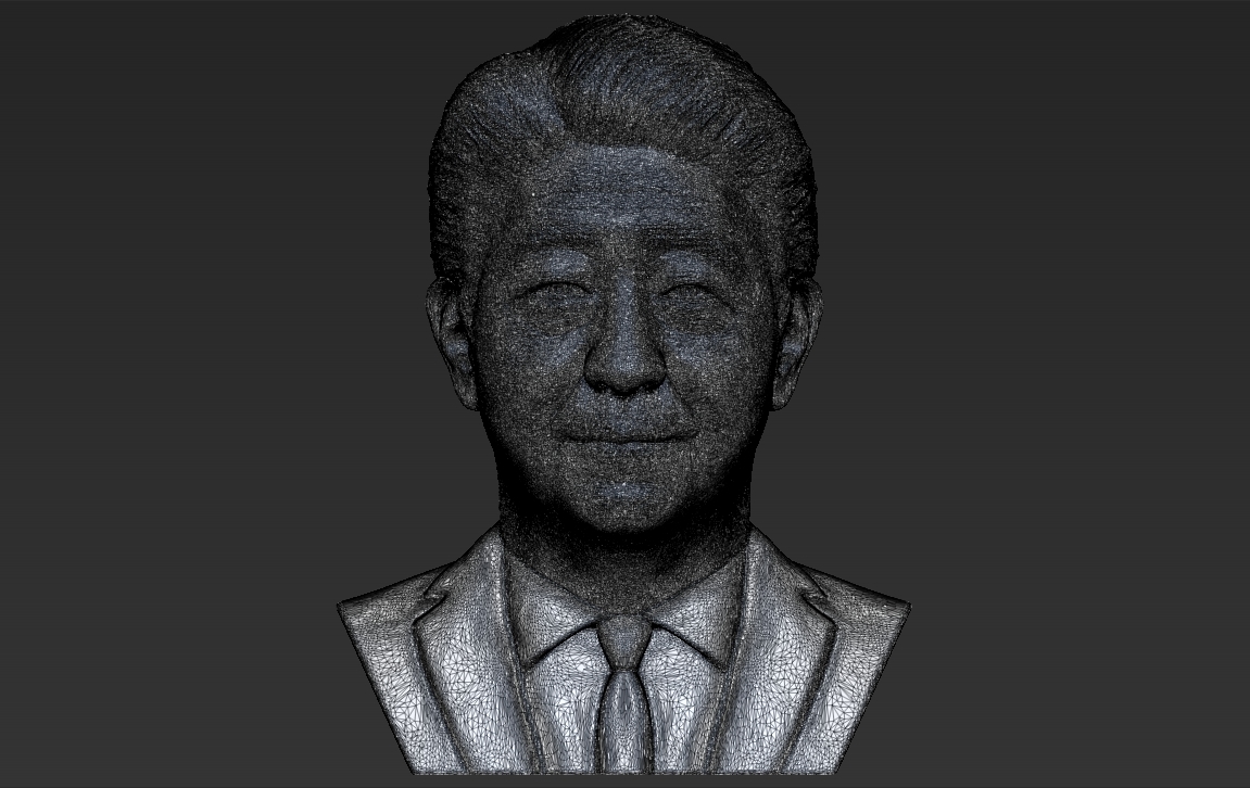 3D file Shinzo Abe bust 3D printing ready stl obj formats 👤 ・Template ...