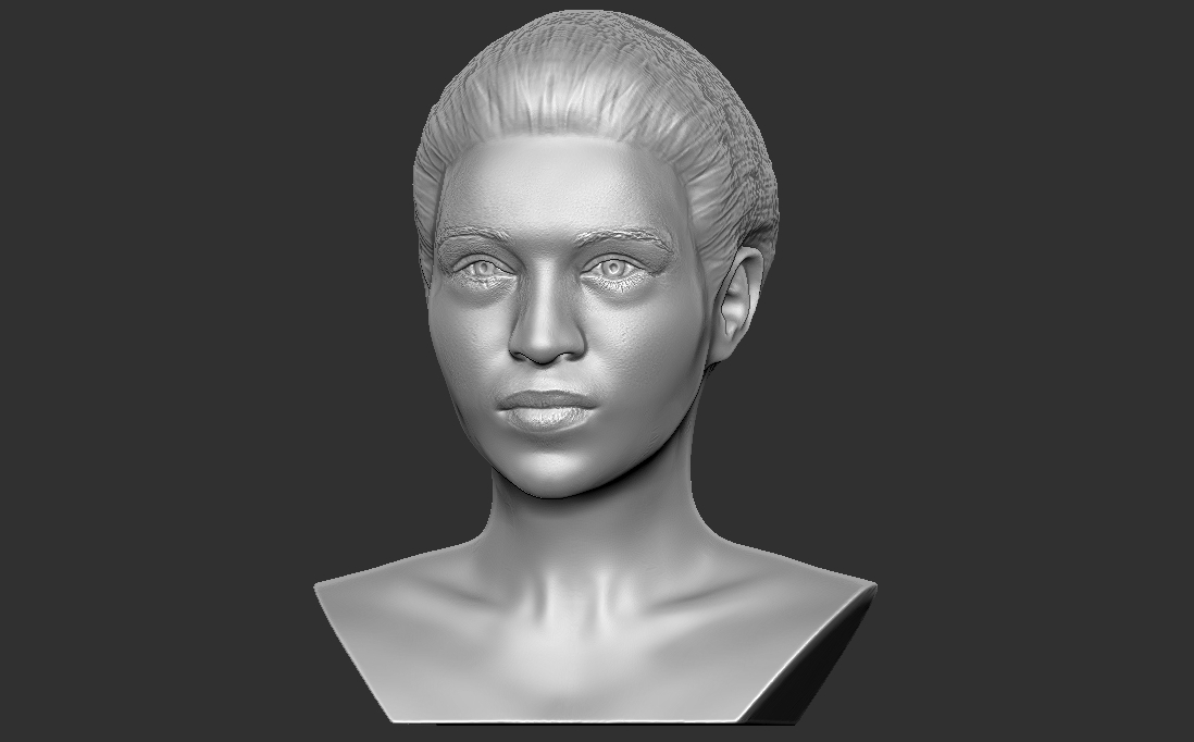 Fichier 3D Un beau buste de femme prêt pour l'impression 3D en couleur ...