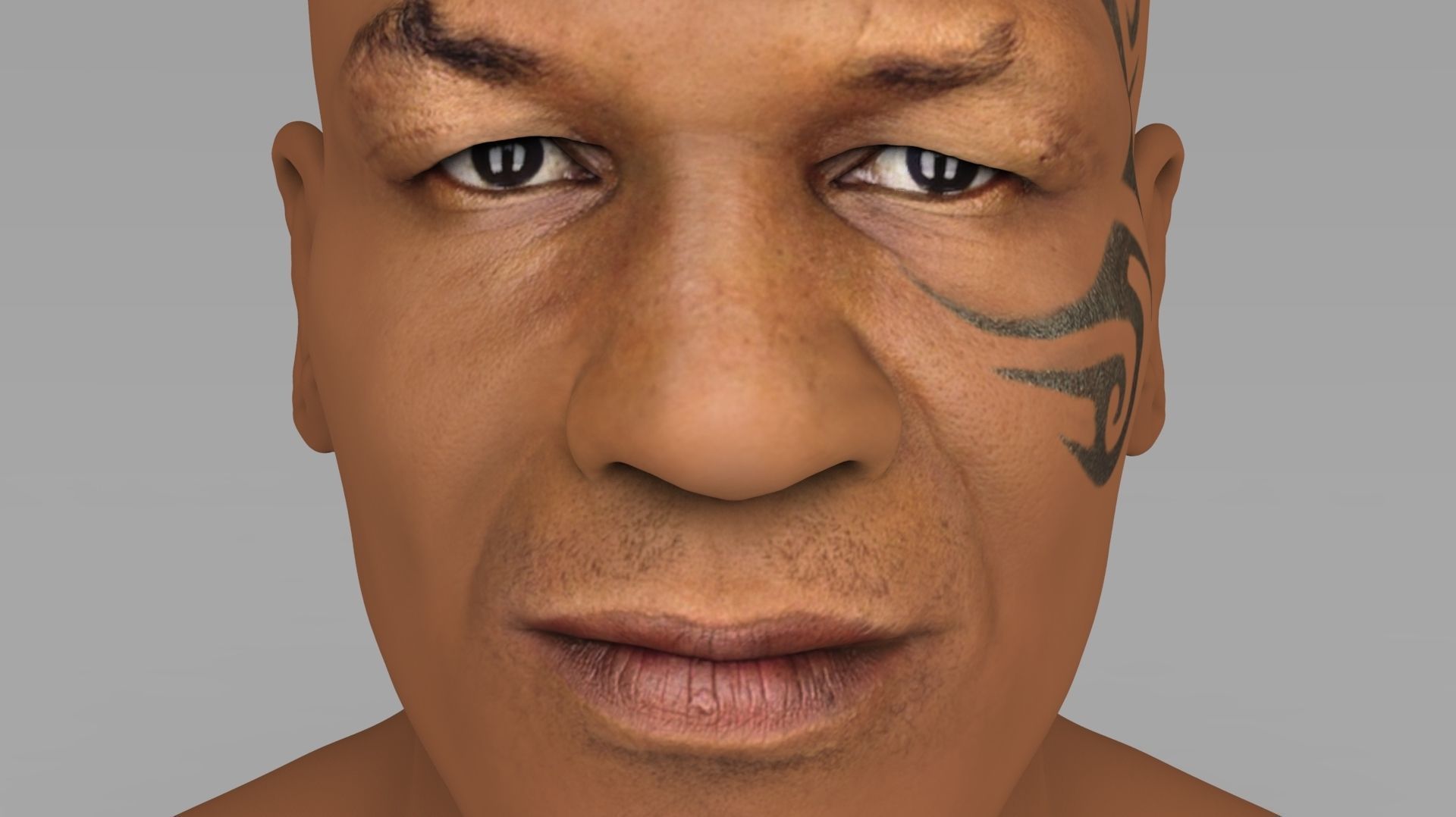 STL file Mike Tyson bust ready for full color 3D printing 👤・3D ...