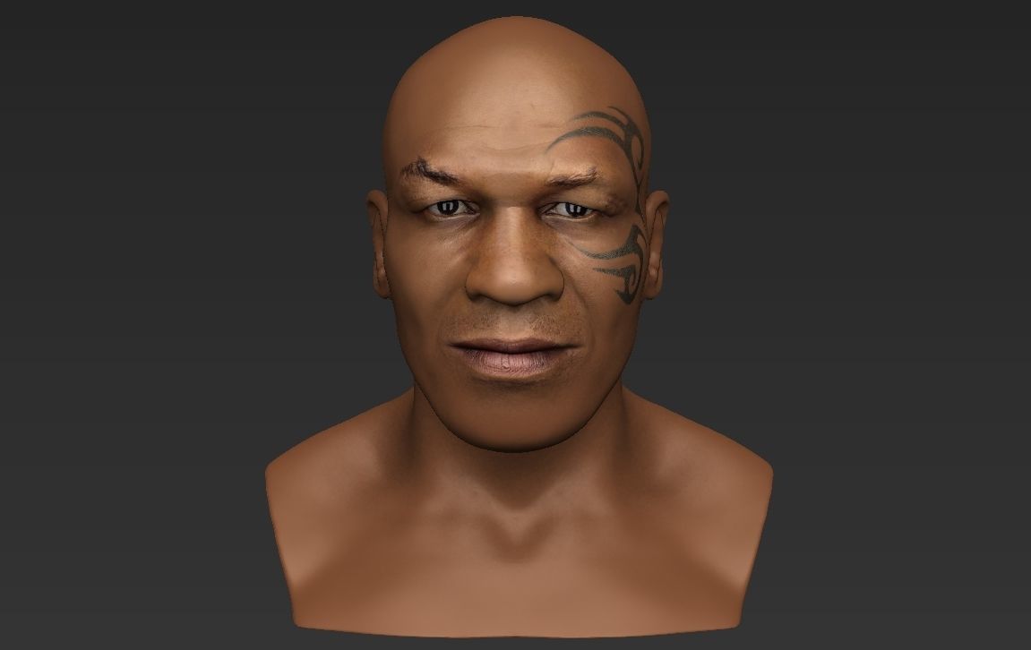 STL file Mike Tyson bust ready for full color 3D printing 👤・3D ...