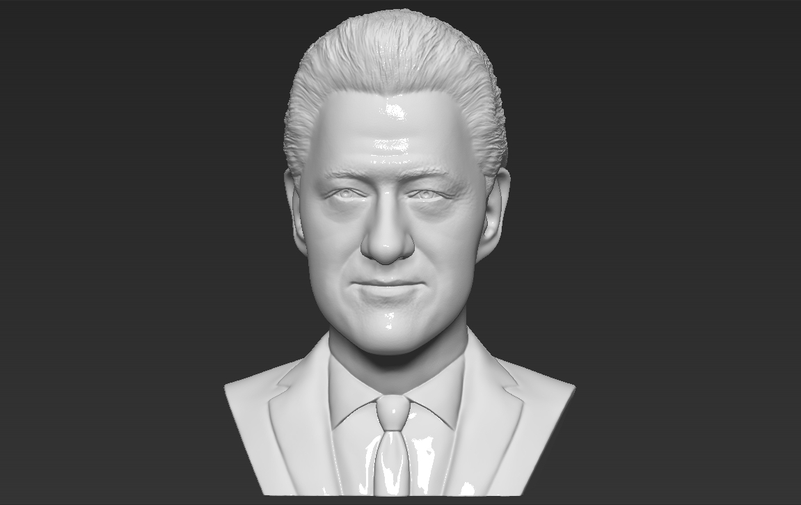 3D file President Bill Clinton bust 3D printing ready stl obj formats 👤 ...