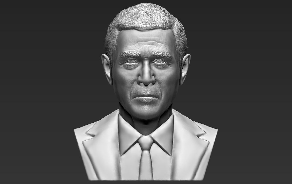 STL file President George W Bush bust 3D printing ready stl obj 👤 ・3D ...