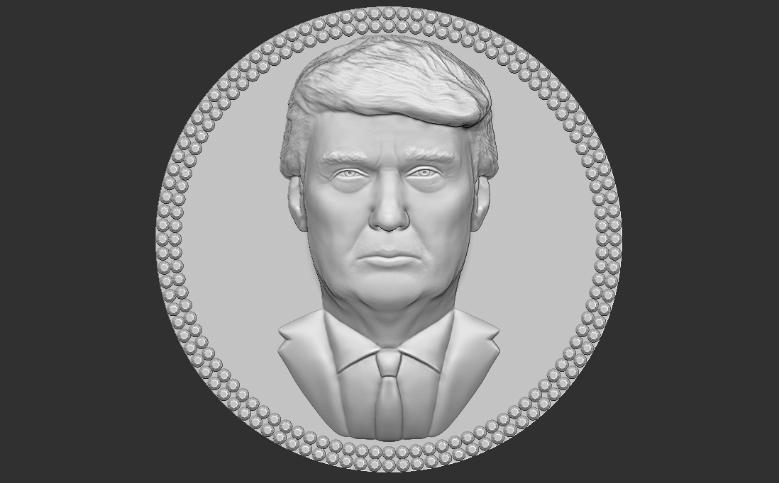 STL file Donald Trump medallion pendant 3D printing ready stl obj 💍 ...