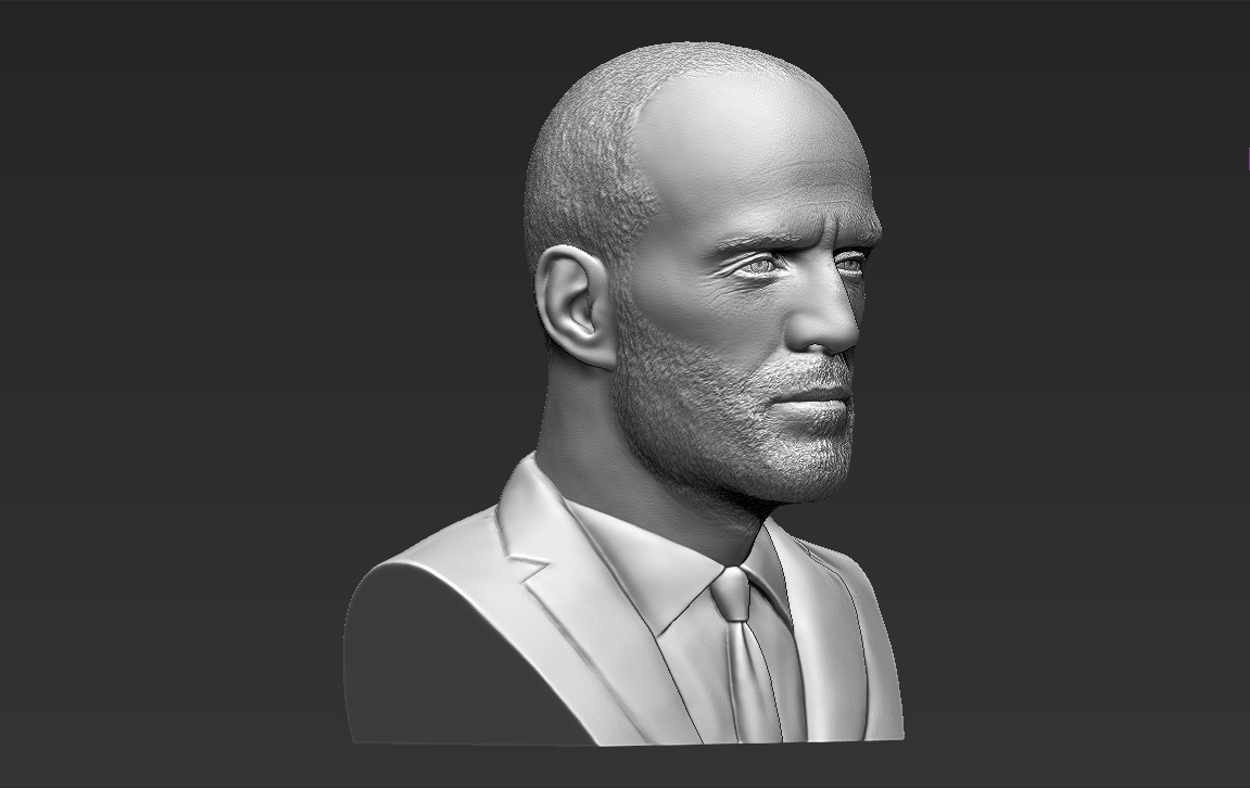 Fichier 3D Buste Jason Statham impression 3D formats stl obj prêts à l ...