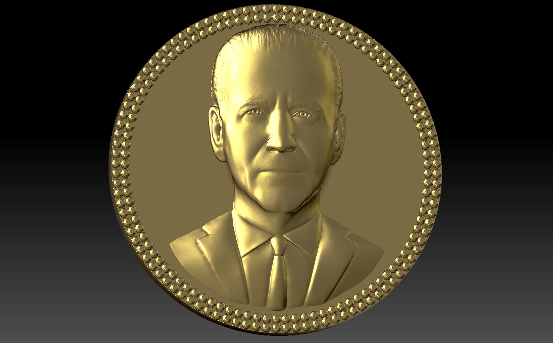 STL file Joe Biden medallion pendant 3D printing ready stl obj 💍 (OBJ ...