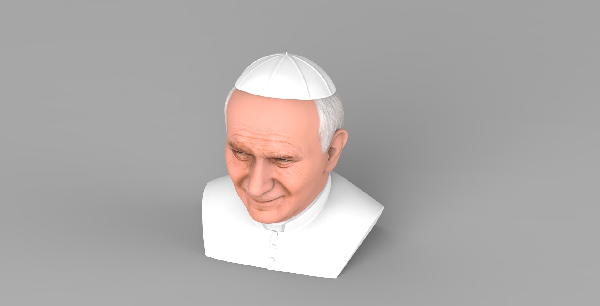 3D file Pope John Paul II bust ready for full color 3D printing 👤・3D ...