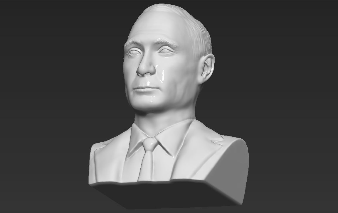 Fichier STL Vladimir Poutine buste impression 3D prêt stl obj 🗿 ・Modèle ...