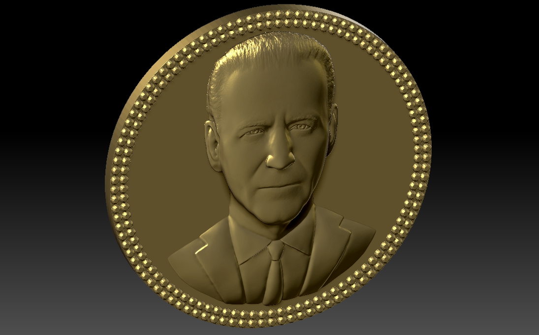 STL file Joe Biden medallion pendant 3D printing ready stl obj 💍 (OBJ ...