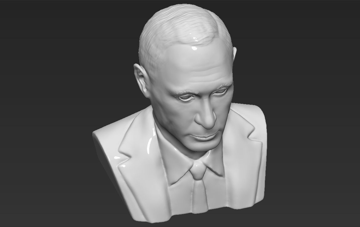 Fichier STL Vladimir Poutine buste impression 3D prêt stl obj 🗿 ・Modèle ...