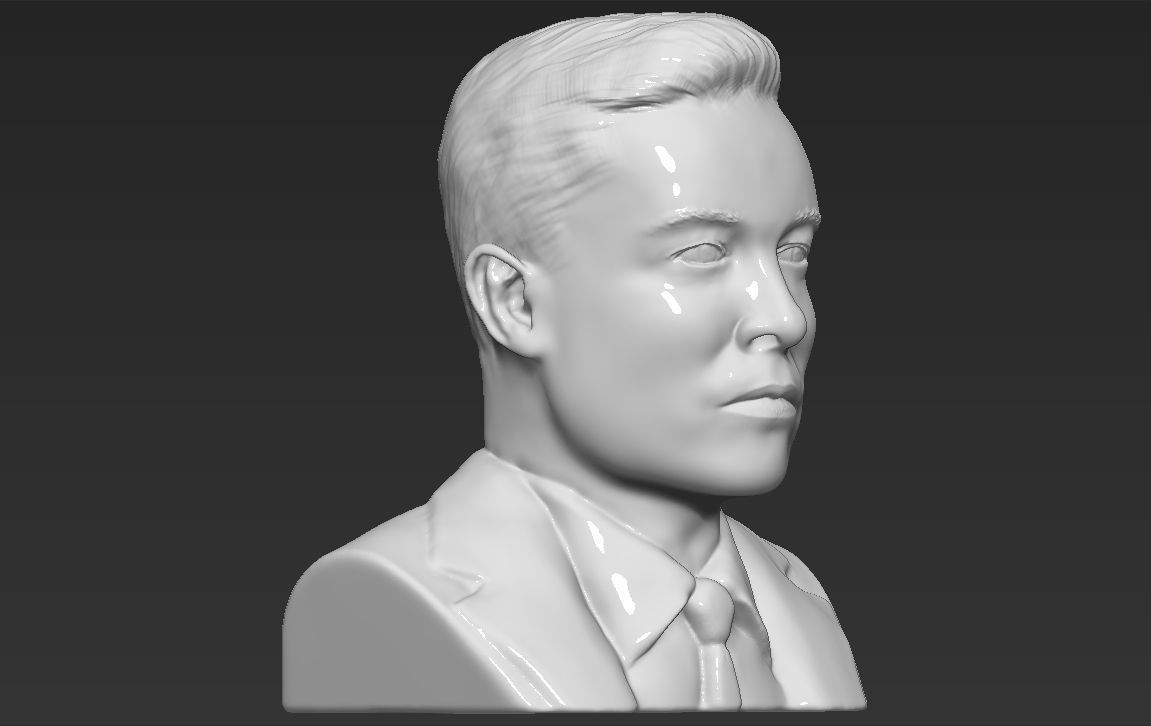 STL file Elon Musk bust 3D printing ready obj stl 👤・3D printable model ...