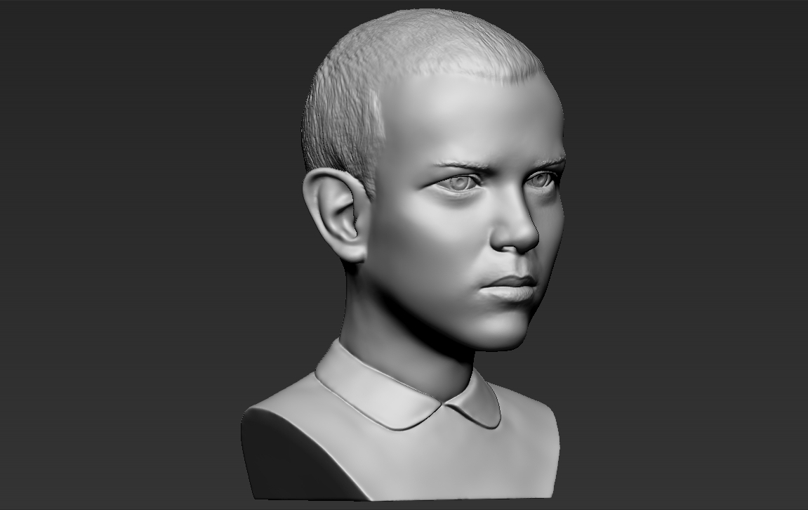 3D file Eleven Stranger Things bust 3D printing ready stl obj formats 👤 ...