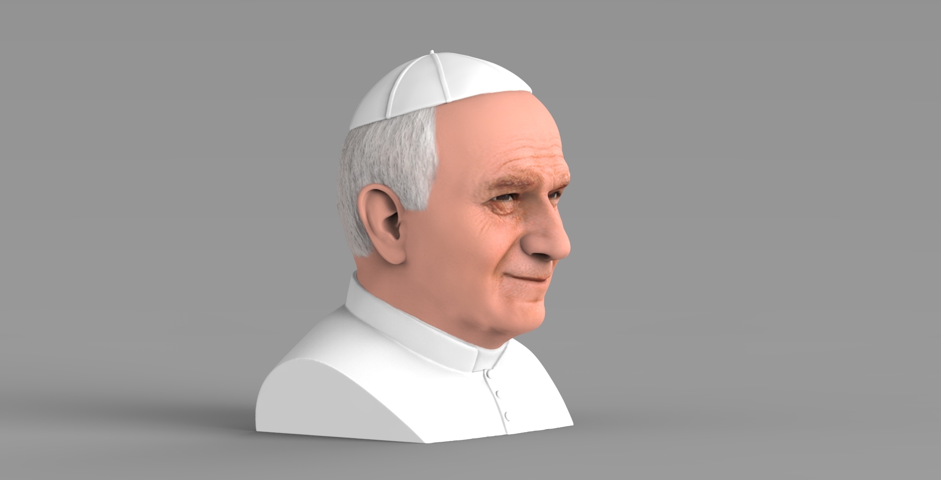 3D file Pope John Paul II bust ready for full color 3D printing 👤・3D ...