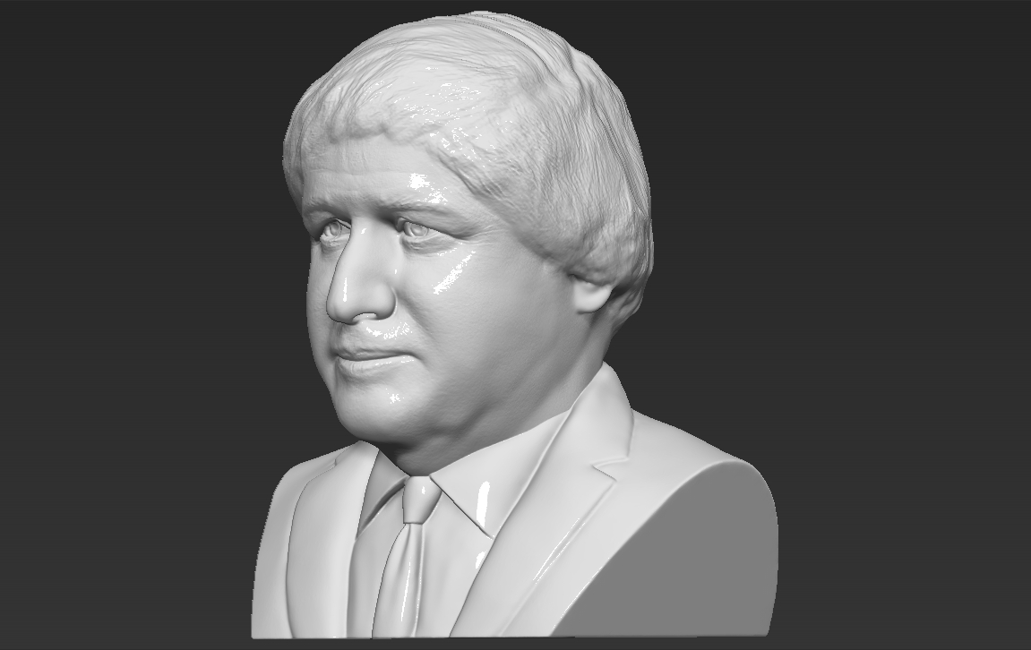 Fichier 3D Boris Johnson buste impression 3D formats stl obj prêts 🗿 ...