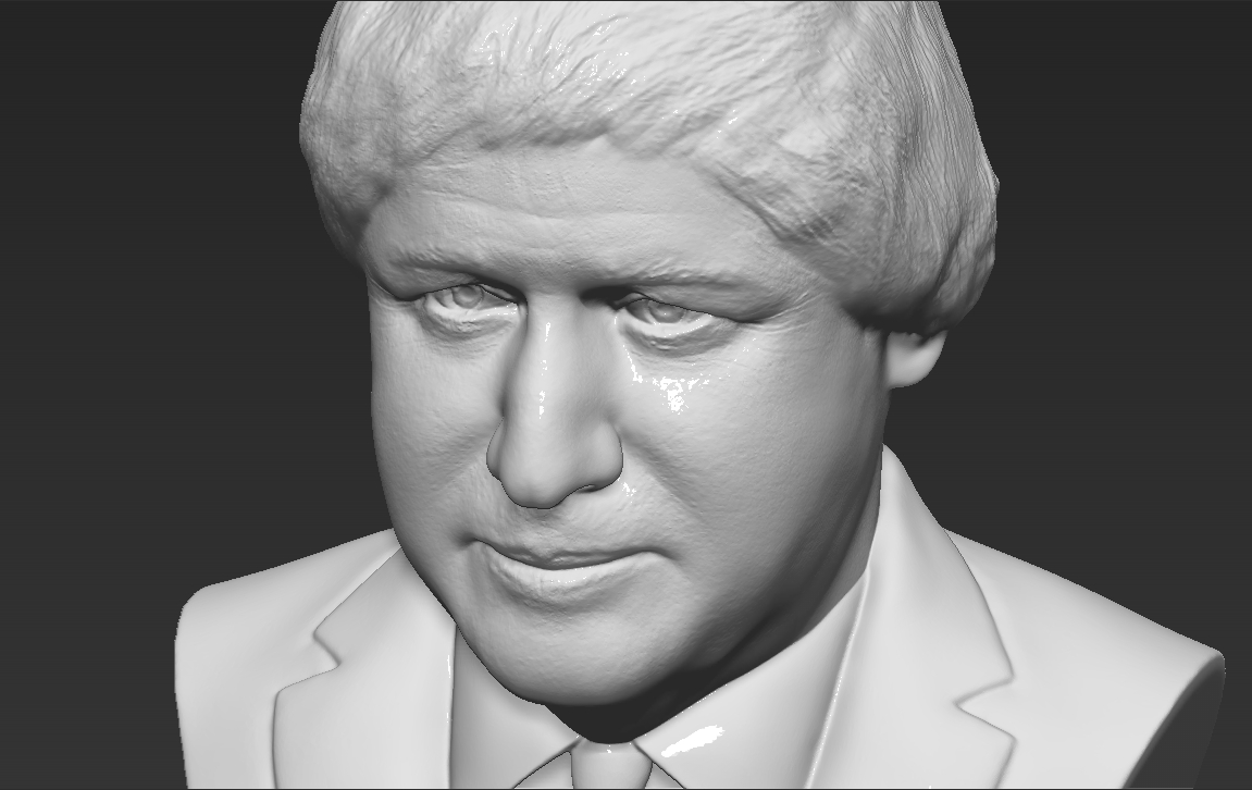 Fichier 3D Boris Johnson buste impression 3D formats stl obj prêts 🗿 ...