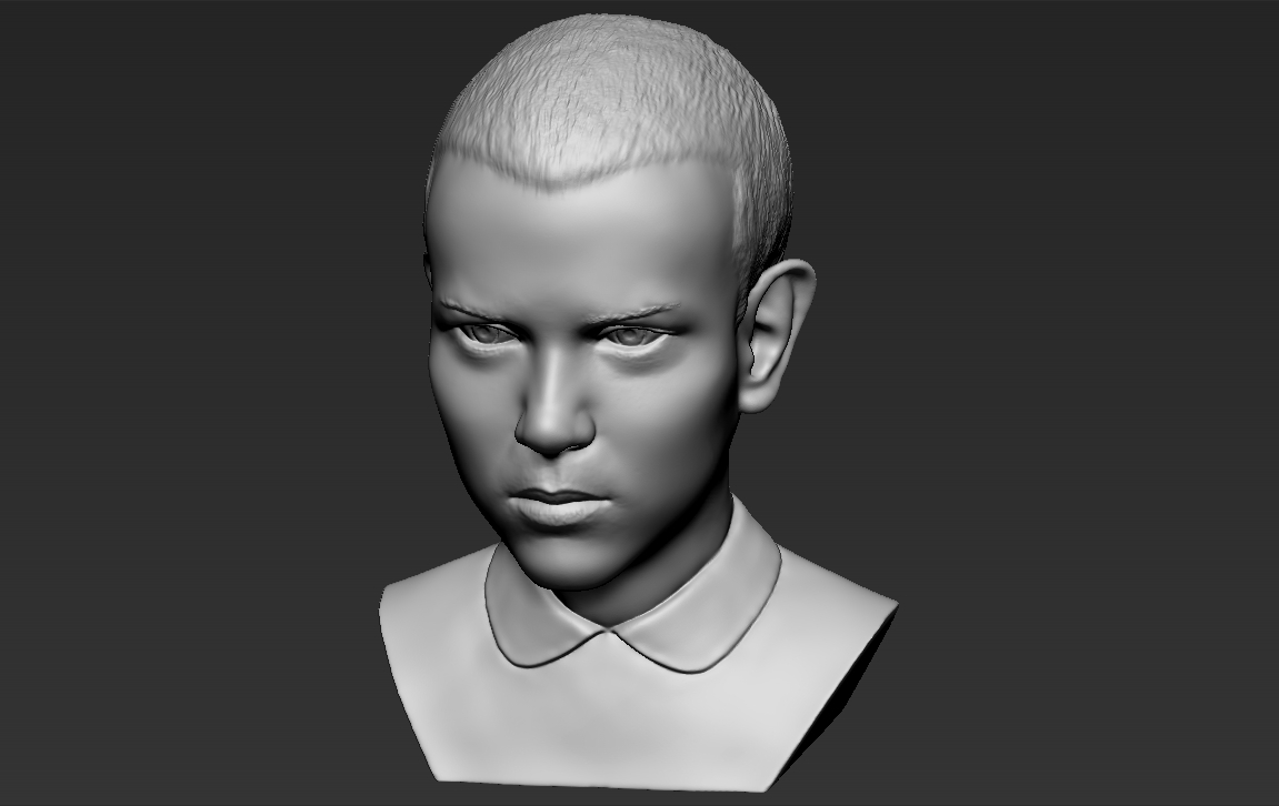 3D file Eleven Stranger Things bust 3D printing ready stl obj formats 👤 ...