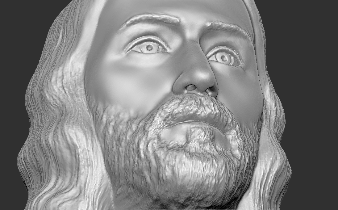 STL file Jesus bust based on Shroud of Turin for 3D printing ️ (OBJ ...