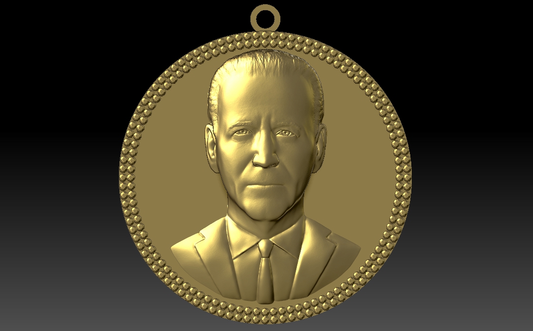 STL file Joe Biden medallion pendant 3D printing ready stl obj 💍 (OBJ ...