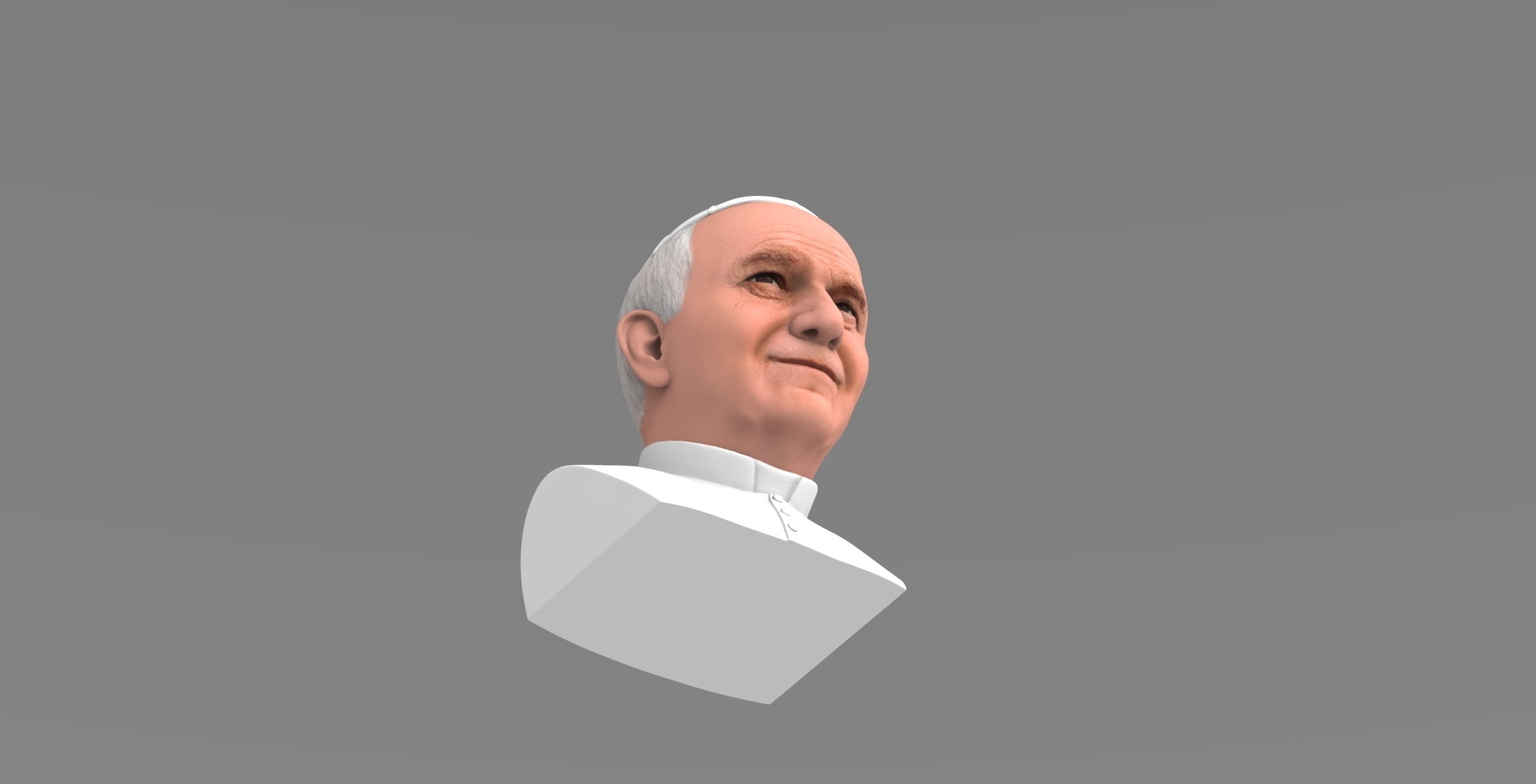 3D file Pope John Paul II bust ready for full color 3D printing 👤・3D ...
