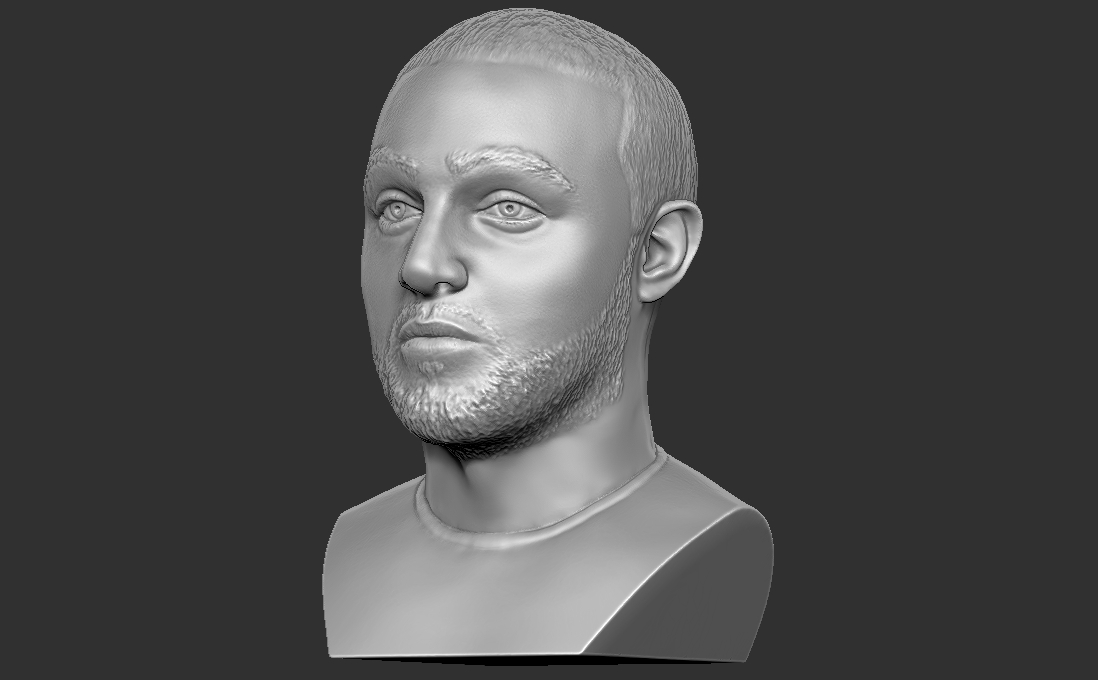 STL file Mac Miller bust for 3D printing 👤 (OBJ)・3D printing model to ...