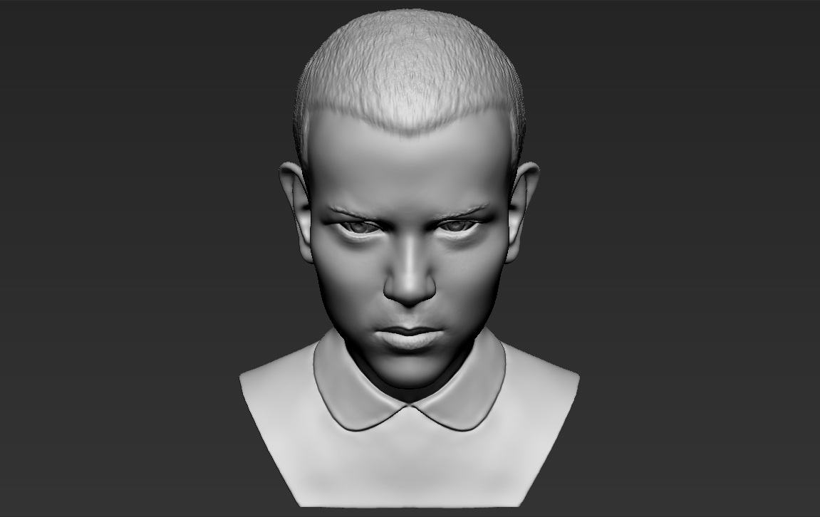 3D file Eleven Stranger Things bust 3D printing ready stl obj formats 👤 ...