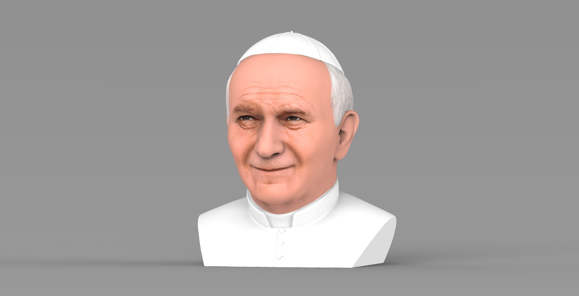 3D file Pope John Paul II bust ready for full color 3D printing 👤・3D ...