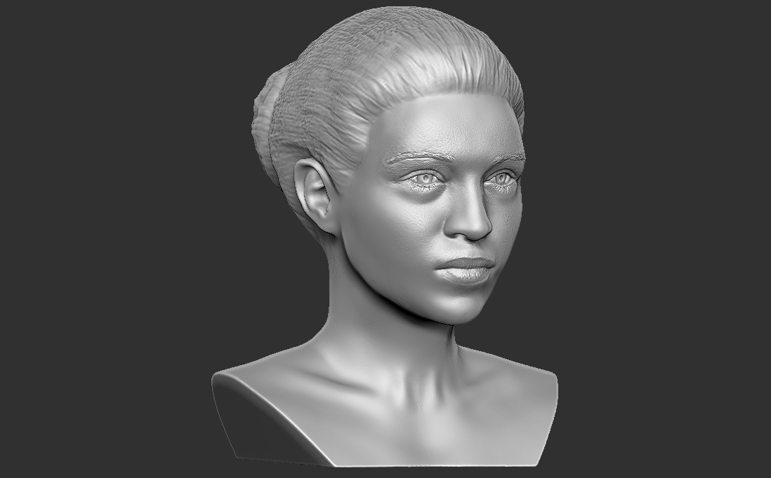 STL file Beautiful woman bust ready for full color 3D printing TYPE 2 👩 ...